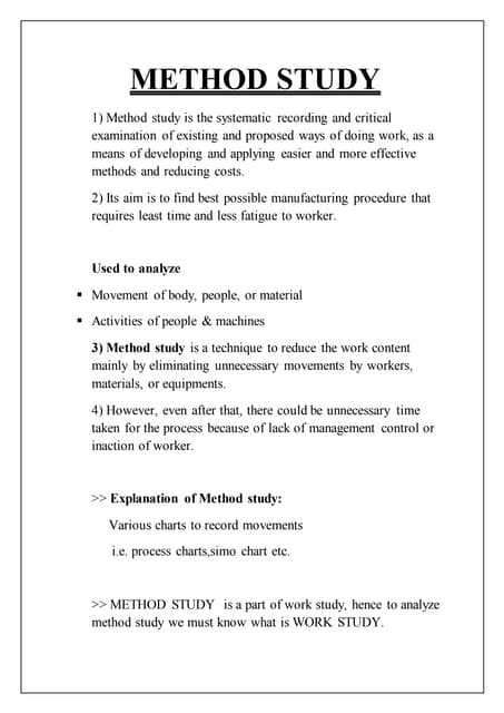 Method study | PPT