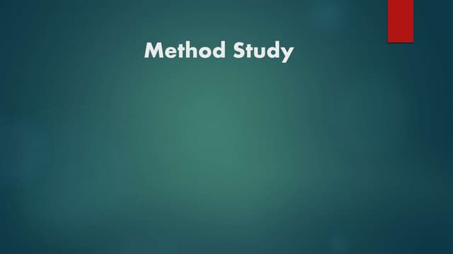 Method study | PPT