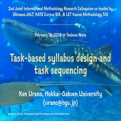 Task-based syllabus design and task sequencing | PDF