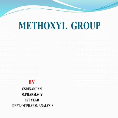 Methoxy group | PPTX