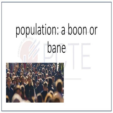 Population And Its Impact On Economy Pptx