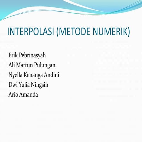 Metnum (interpolasi) | PPTX