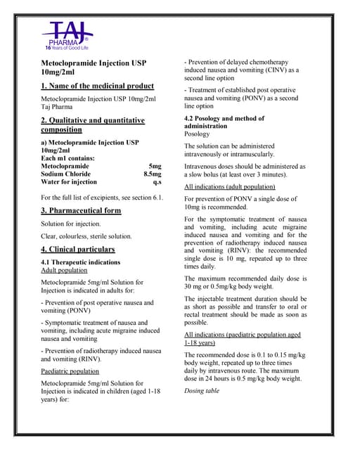 Domperidone 10mg tablets smpc taj pharmaceuticals | PDF | Heart and ...