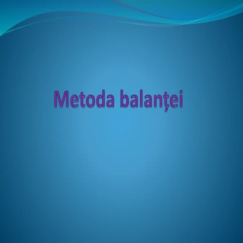 Metoda balantei | PPSX