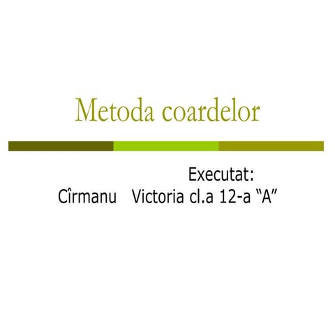 Metoda coardelor powerpoint | PPT