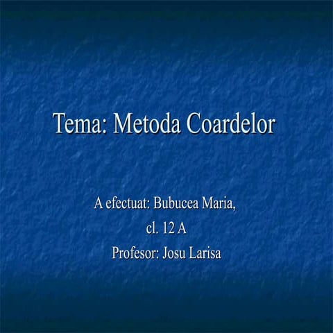 Metoda coardelor | PPT