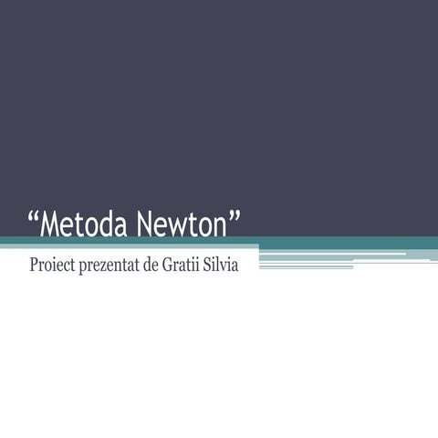 Metoda0newton | PPTX