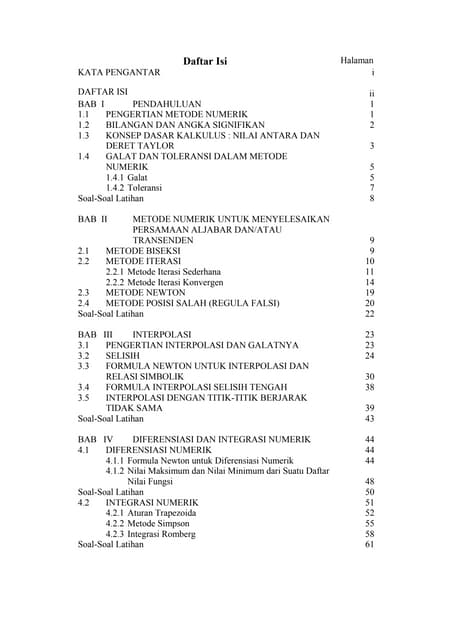 Metode Numerik Hybrid, pertemuan pertama | PPTX