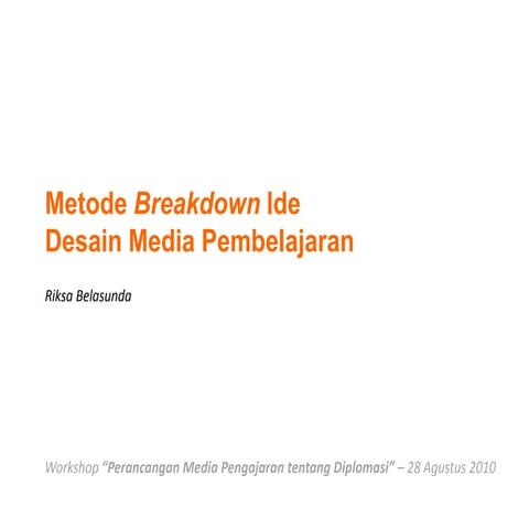 Metode breakdown ide | PPT