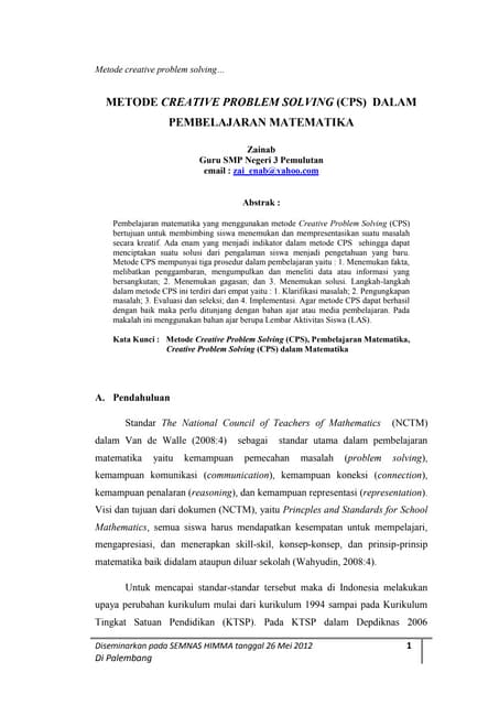 Problem posing | PDF