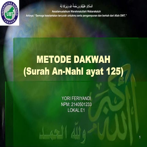 Metode dakwah surah an nahl ayat 125 | PPT