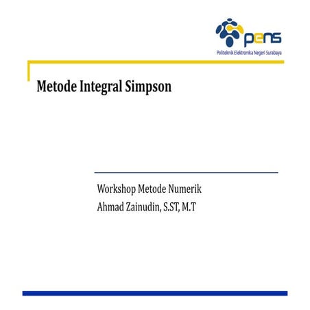 Metode Integral Simpsonnnnnbbbbbbbbbbnnn | PPT