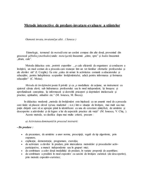 „MODALITĂŢI DE ACTIVIZARE A ELEVILOR PRIN METODE ACTIV-PARTICIPATIVE ÎN ...