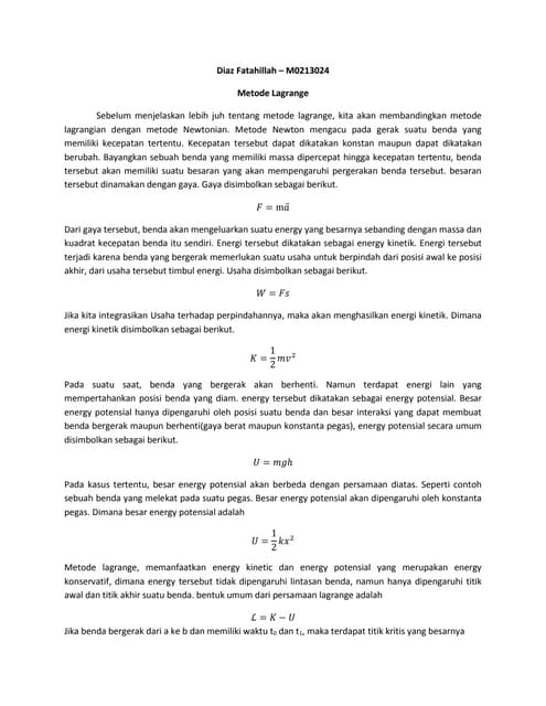 Teorema di lagrange | PPT