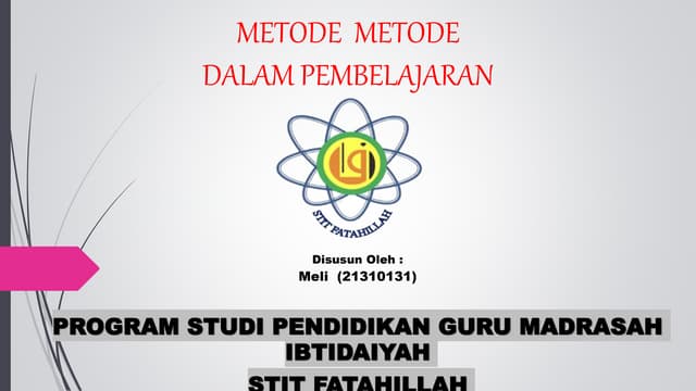 Metode pembelajaran SCL (Student Centered Learning) | PPTX