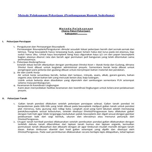 Metode Pelaksanaan Pekerjaan Konstruksi PPT file | PPTX