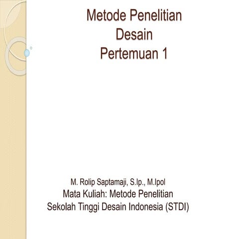 Metode penelitian design_1 | PPT
