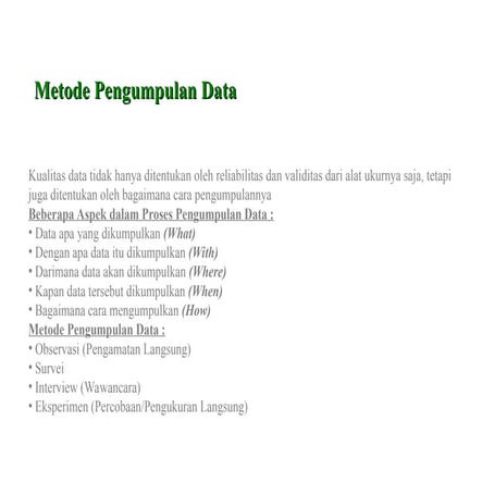 METODE PENGUMPULAN DATA - METODOLOGI PENELITIAN | PPT