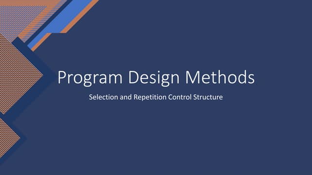 Metode Perancangan Program #2 Selection and Repetition Control ... Metode Perancangan Program #2 Selection and Repetition Control ...