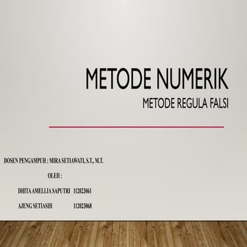 Comprehensive Guide to Regula Falsi Method in Numerical Analysis | PPTX