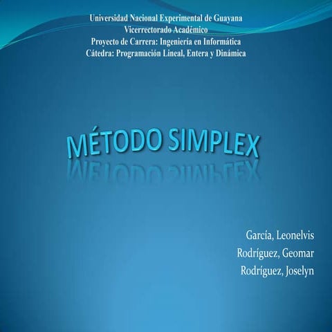 Metodo simplex | PPTX