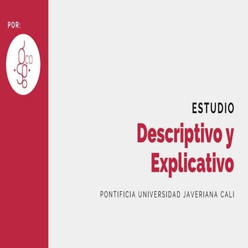 Estudio Descriptivo y Explicativo | PDF