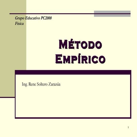 Metodo empirico | PPT