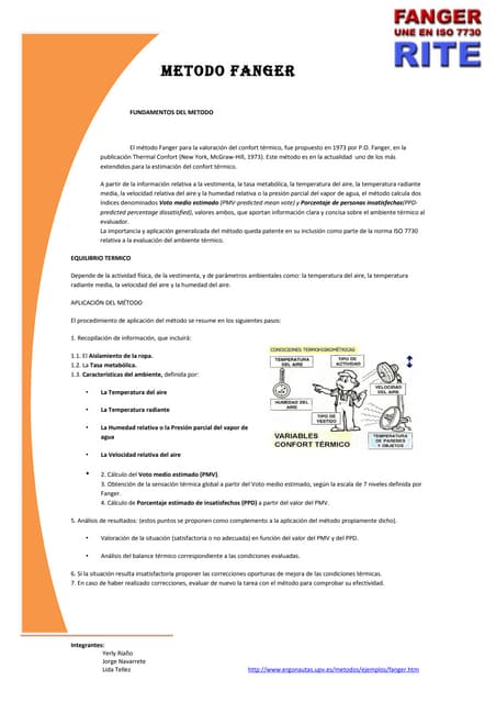 Método fanger | PPT