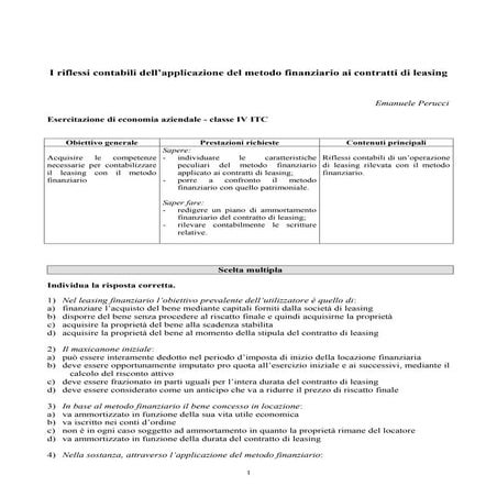 Metodo finanziario contratti leasing word 2402 | DOC | Home Financing ...