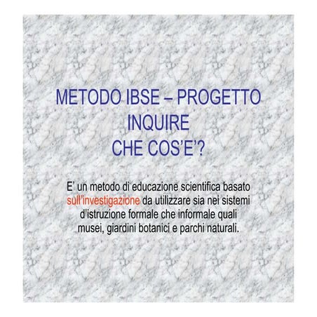 Metodo IBSE | PDF