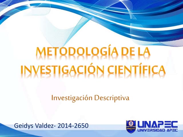 INVESTIGACION DESCRIPTIVA | PPT