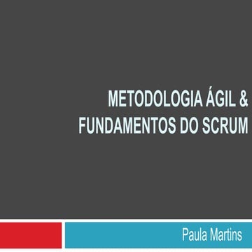 Metodologia agil & fundamentos do Scrum | PDF