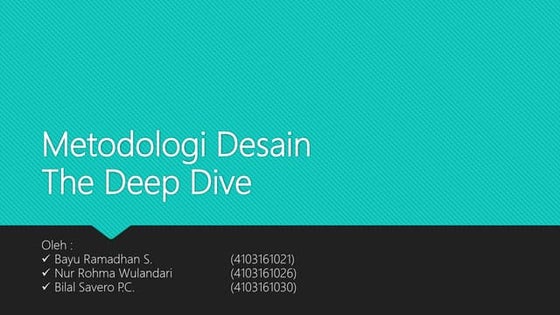 Tahapan Metodologi Desain CD Interaktif | PPT