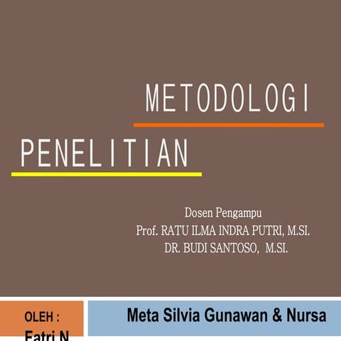 METODOLOGI PENELITIAN "DESIGN RESEARCH" | PPTX