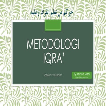 Metodologi iqra | PDF