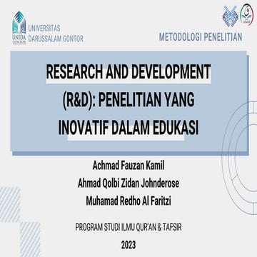 Metodologi Penelitian R&D (Kelompok Satu).pptx