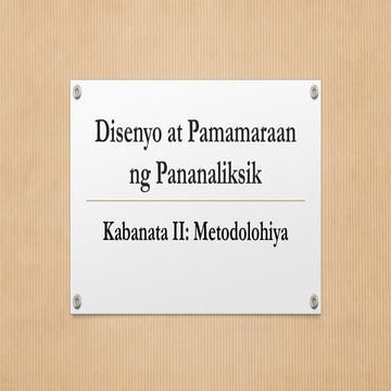 Disenyo ng Pananaliksik sa Pagbasa at Pagsusuri | PPTX