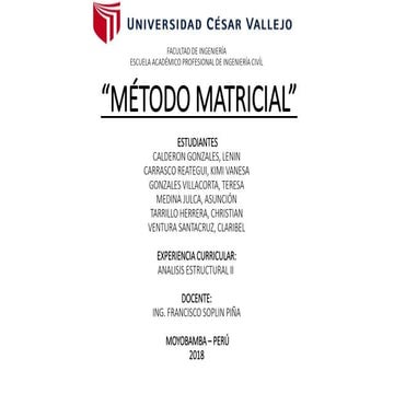 Análisis matricial de pórticos de analisis estructural | PDF