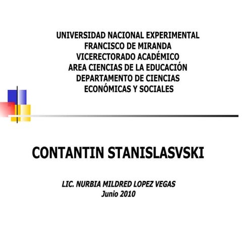 Metodo Stanislavski | PPT