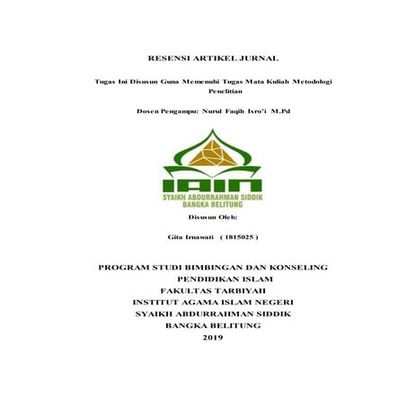 resensi artikel jurnal | PDF