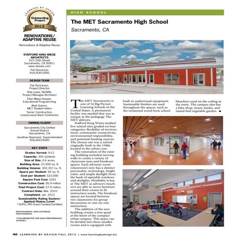 The MET Sacramento High School | PDF