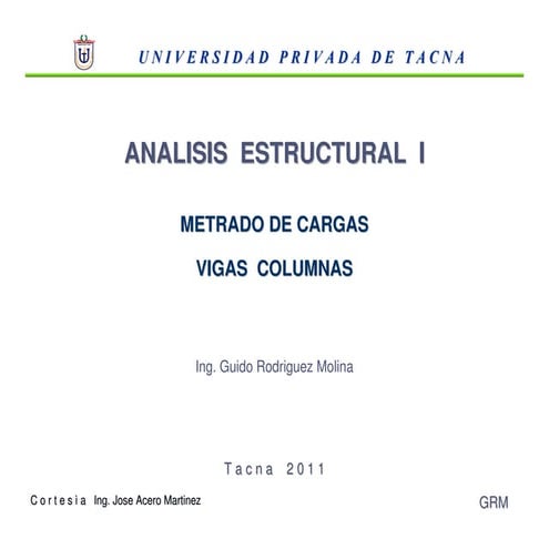 Metrado de cargas vigas - columnas | PDF