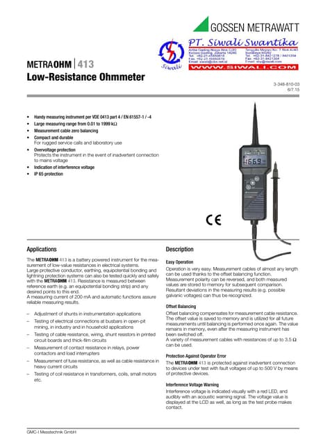 Pfisterer KP-Test 5 Voltage Detectors | PDF
