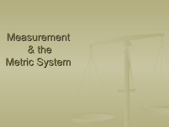 Teaching conversion of metric units | PPTX