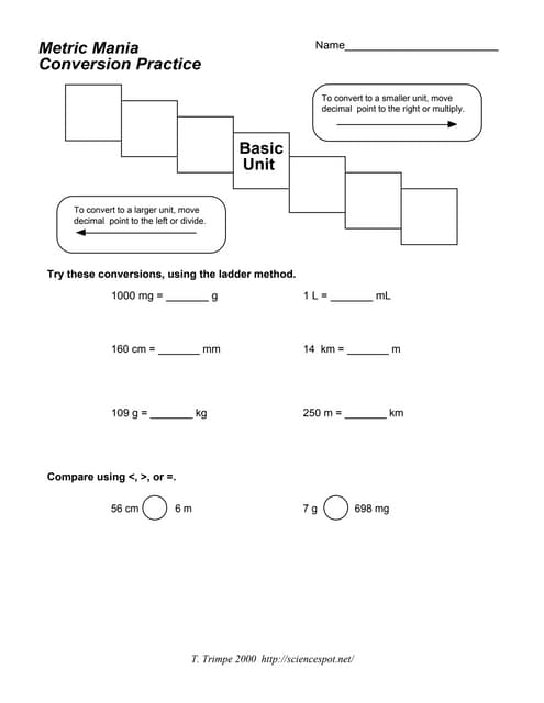 Metric Conversion | PPT