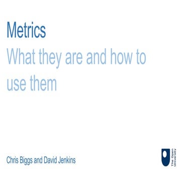 Metrics: what they are and how to use them | PPT
