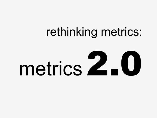 Rethinking metrics: metrics 2.0 @ Lisa 2014 | PPT Rethinking metrics: metrics 2.0 @ Lisa 2014 | PPT