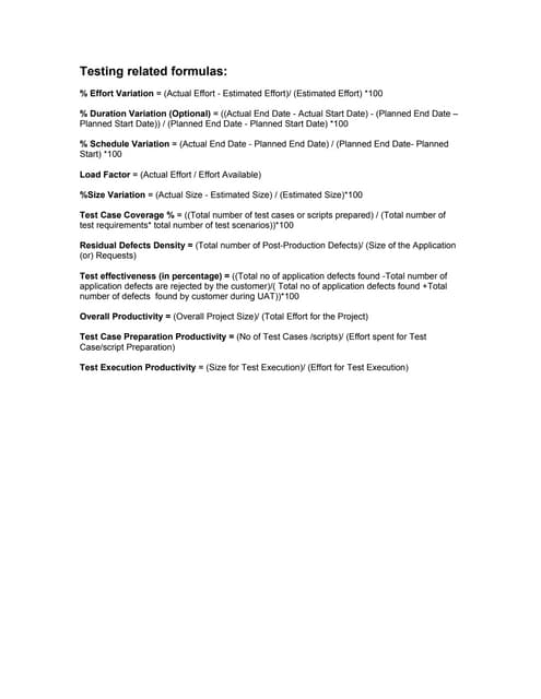 Software Testing Metrics Ppt