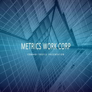 Metrics work presentation | PDF
