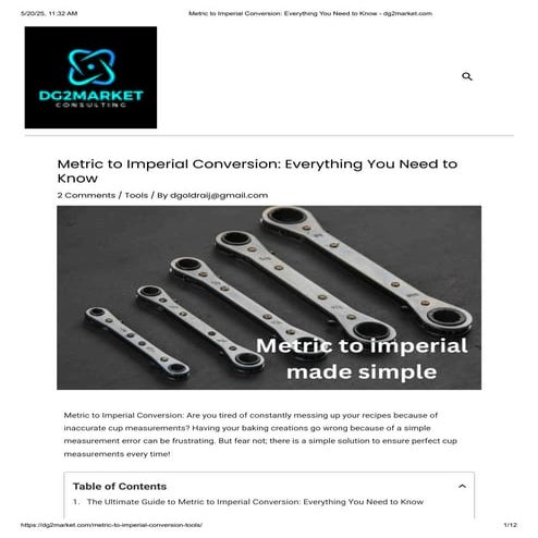 Metric to Imperial Conversion_ Everything You Need to Know | PDF